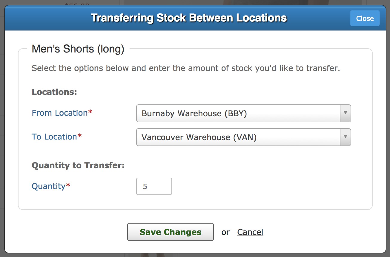 SalesBinder - Knowledge Base » Inventory Stock Transfers